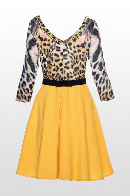 DEDE YELLOW PATTERNED DRESS – Marimo Fashion